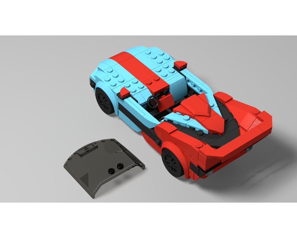 LEGO MOC Cyan-Red Speeder by Brick_Lizard | Rebrickable - Build with LEGO