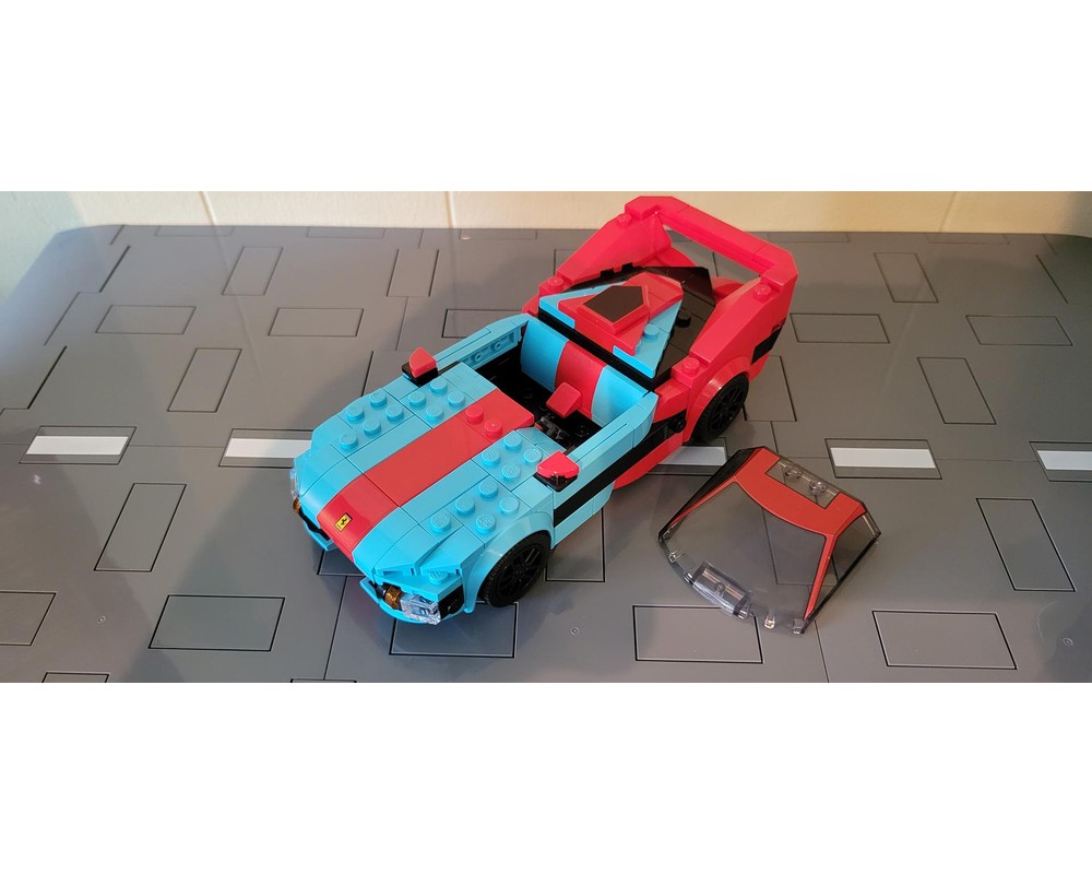 LEGO MOC Cyan-Red Speeder by Brick_Lizard | Rebrickable - Build with LEGO