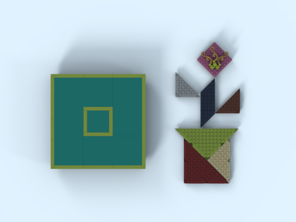 LEGO MOC LEGO Tangram (Seven-Piece Puzzle) ---- coconut tree by namowen ...