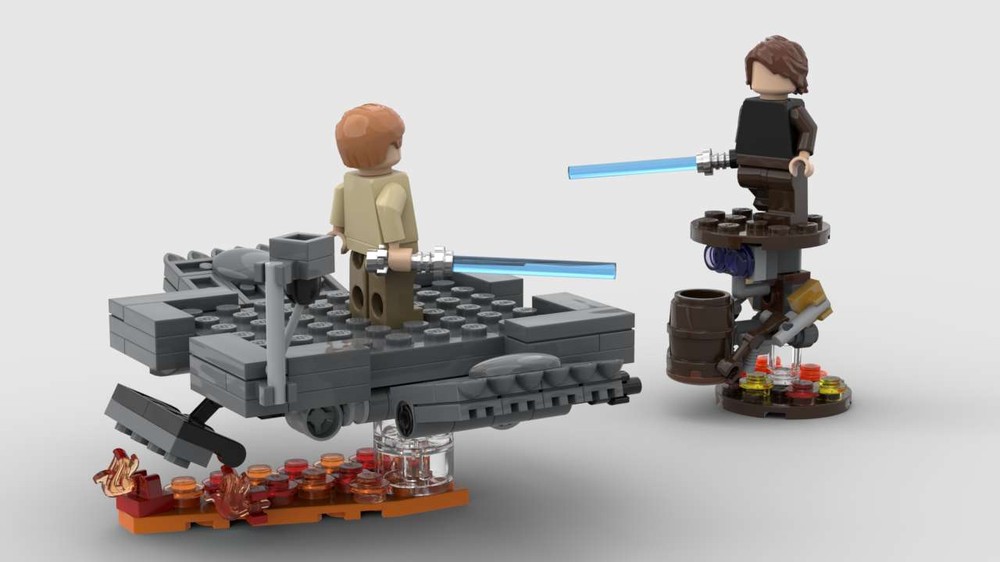 LEGO MOC Battle of the Heroes - Mustafar Lava Skiff and DLC-13 Mining ...