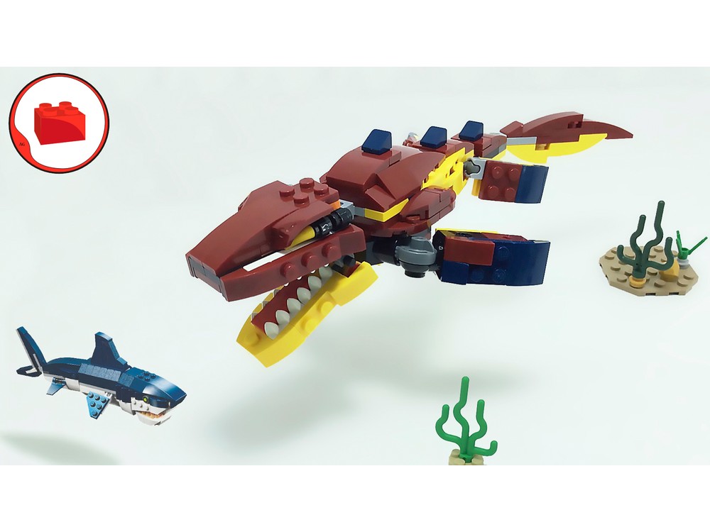 LEGO MOC Mosasaur Dinosaur - Lego Creator 31102 set by Bricks Ideas ...