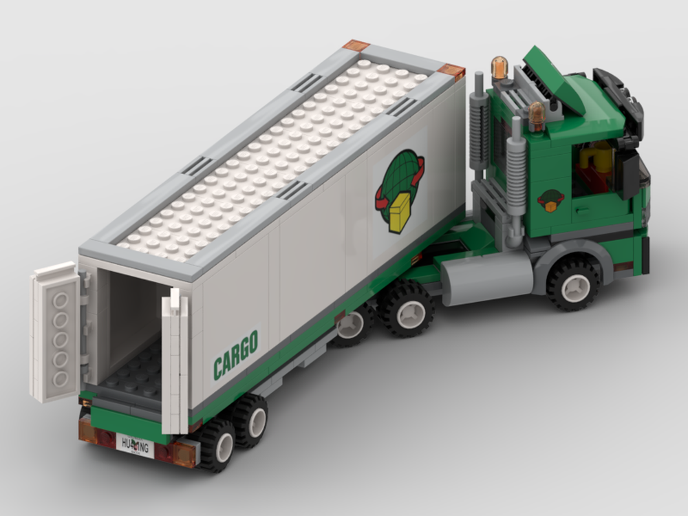 LEGO MOC Cargo Semi Truck by HaulingBricks | Rebrickable - Build with LEGO