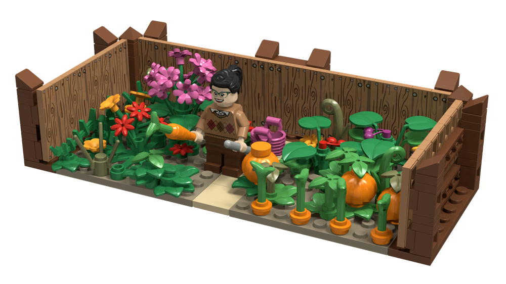 LEGO MOC Diorama: The Proud Gardener by Famulimus | Rebrickable - Build ...