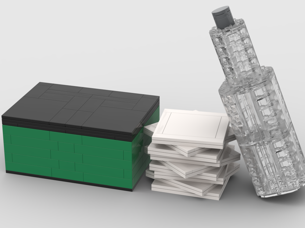 LEGO MOC-76024 Toy box, pile of paper and bottle by Makary ...