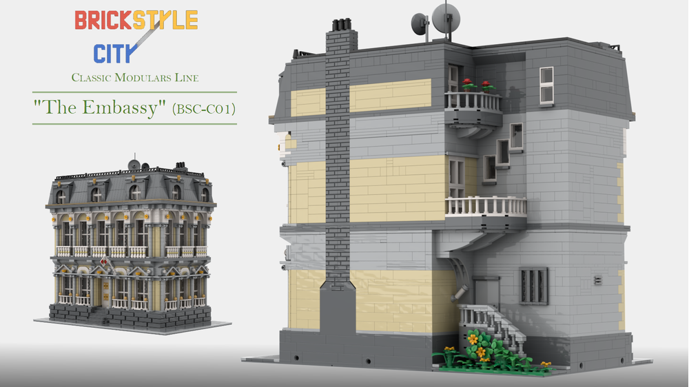 LEGO MOC The Embassy Building by Brickstyle City | Rebrickable - Build ...