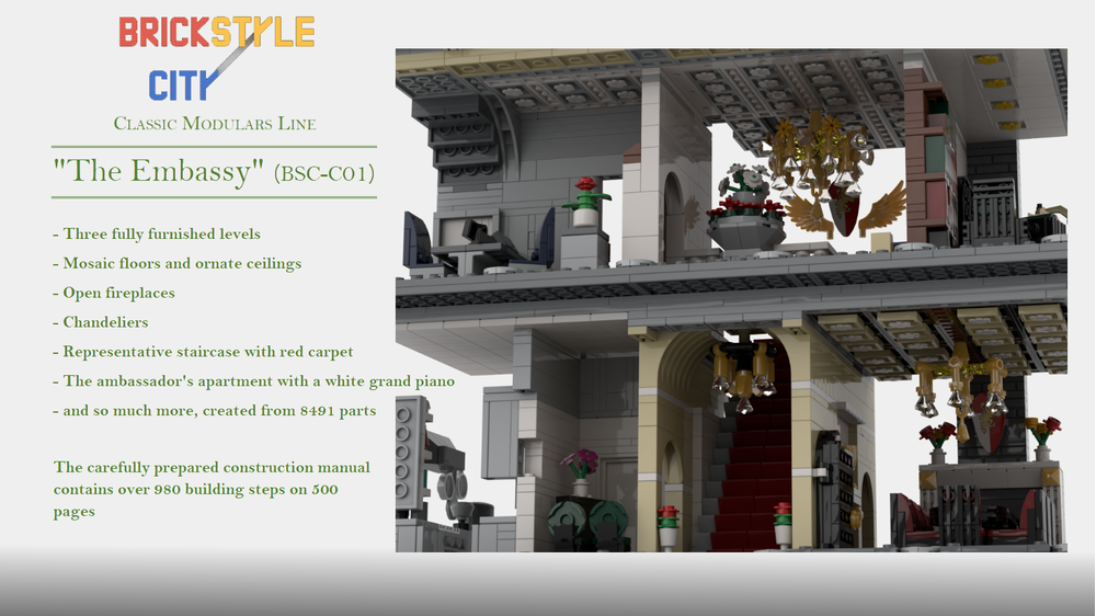 LEGO MOC The Embassy Building by Brickstyle City | Rebrickable - Build ...