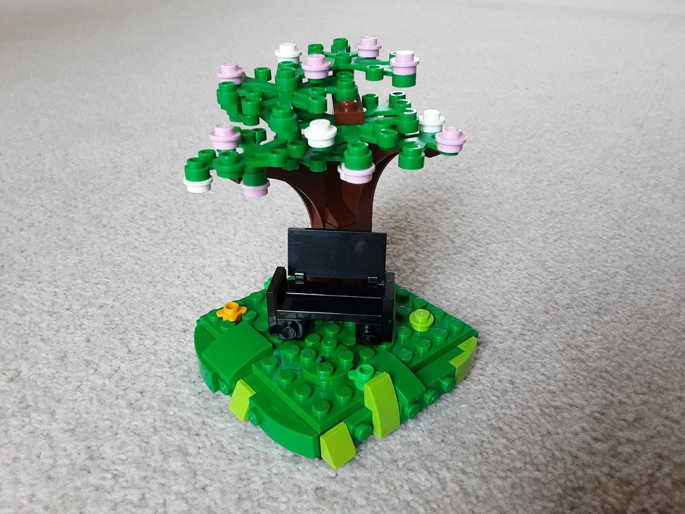 Lego Moc Park Bench Blossom By Leo1 Rebrickable Build With Lego