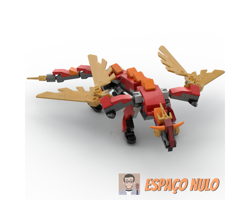 LEGO MOC Pyro Dragon by Espnulo | Rebrickable - Build with LEGO