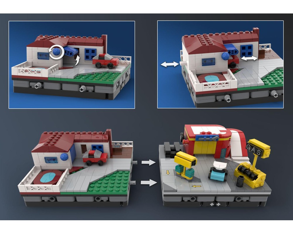 LEGO MOC Mobile City Suburban House Playset by brickotronic ...