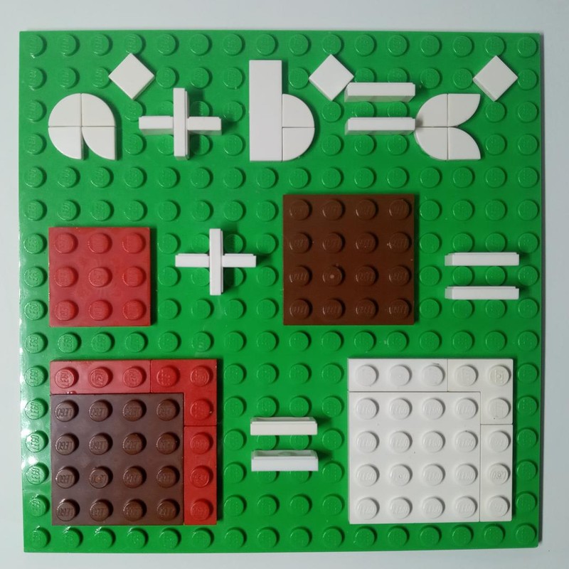 LEGO MOC Pythagorean Theorem Visualisation with a 3-4-5 Right Triangle ...