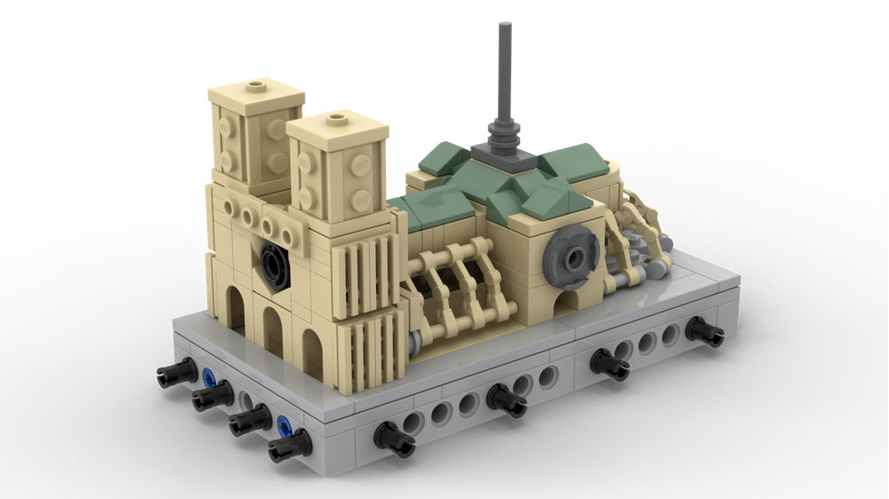 LEGO MOC Notre Dame | Nano Modular World by 2in1 | Rebrickable - Build ...