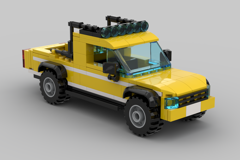 Lego Moc Yellow Ute By Absolutelegobuilds Rebrickable Build With Lego