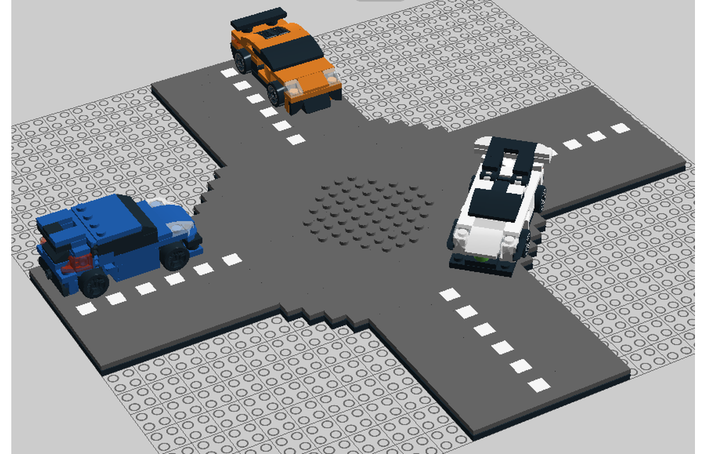 LEGO MOC Dual-Lane Roundabout Plate by HATNAN | Rebrickable - Build ...