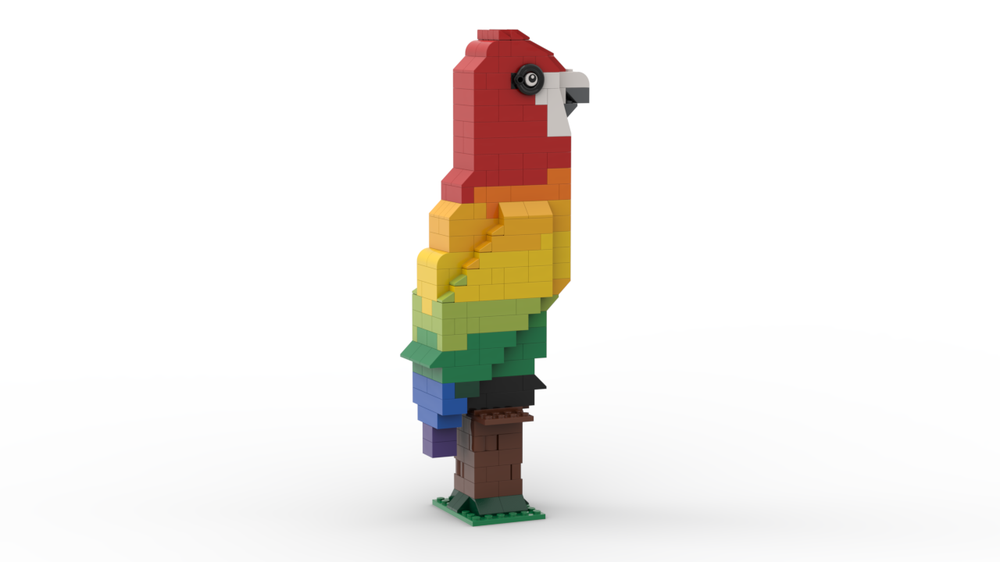 LEGO MOC 11016 Rainbow parrot by Lenarex | Rebrickable - Build with LEGO