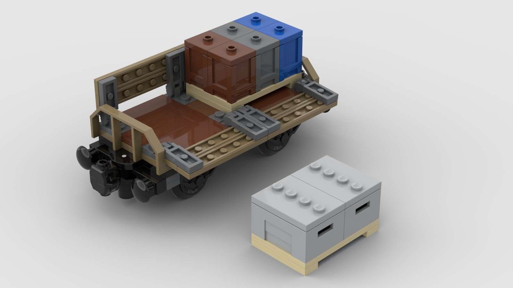 LEGO MOC Railroad pallet wagon by LeFisch | Rebrickable - Build with LEGO