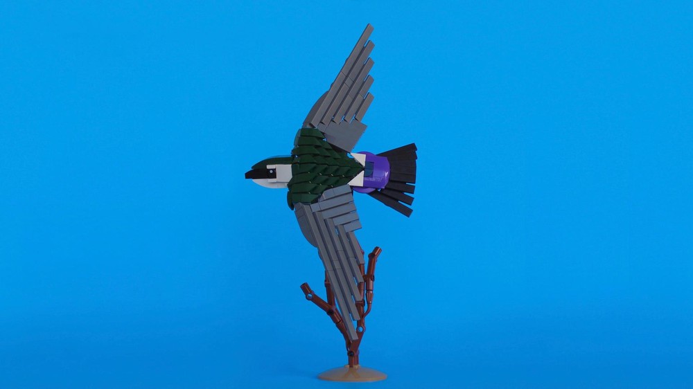 Lego Moc Violet Green Swallow By Pondering Peregrine Rebrickable