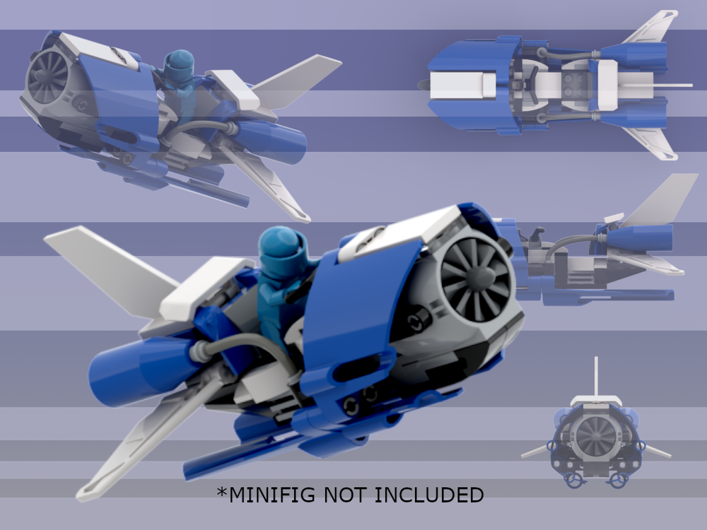 LEGO MOC HOVERBIKE 005 by JPTREVORRILEY | Rebrickable - Build with LEGO