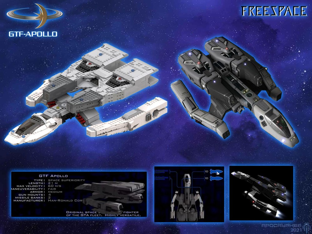 LEGO MOC GTF-Apollo Space Superiority Fighter (Descent: Freespace) by ...