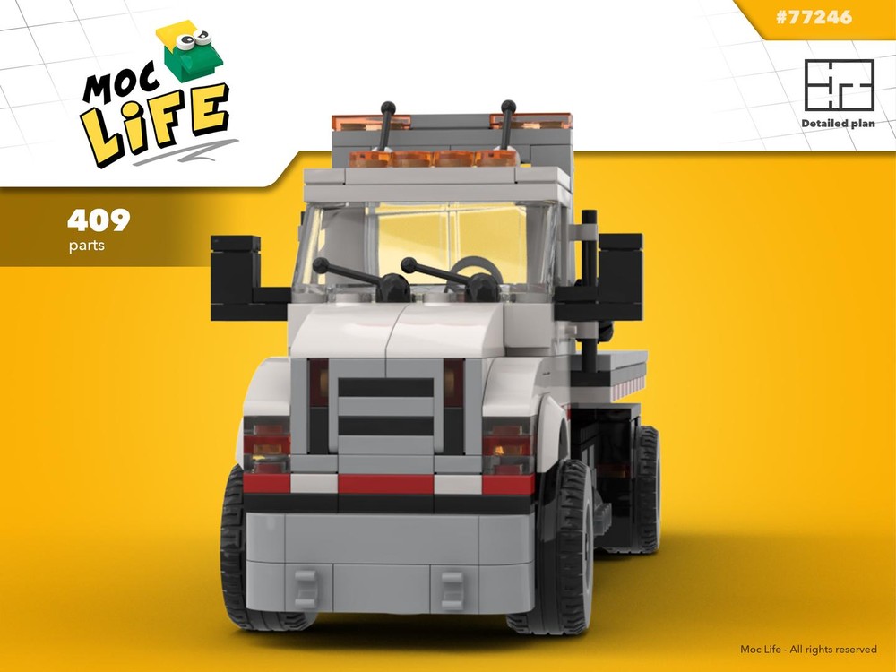 Lego Moc Ford F 650 Flatbed Tow By Moclife Rebrickable Build With Lego