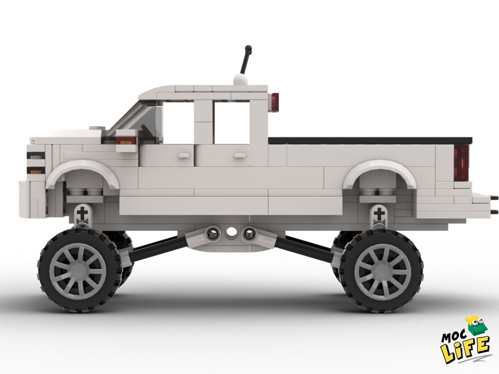 LEGO MOC Chevrolet Silverado 1500 quad cab long bed lifted Sema version ...
