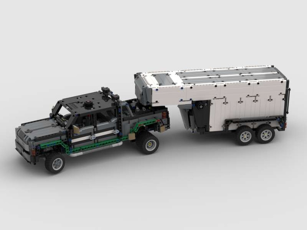 LEGO MOC Ford F-350 Dually Pickup Truck (DRW) with horse trailer/42078 ...