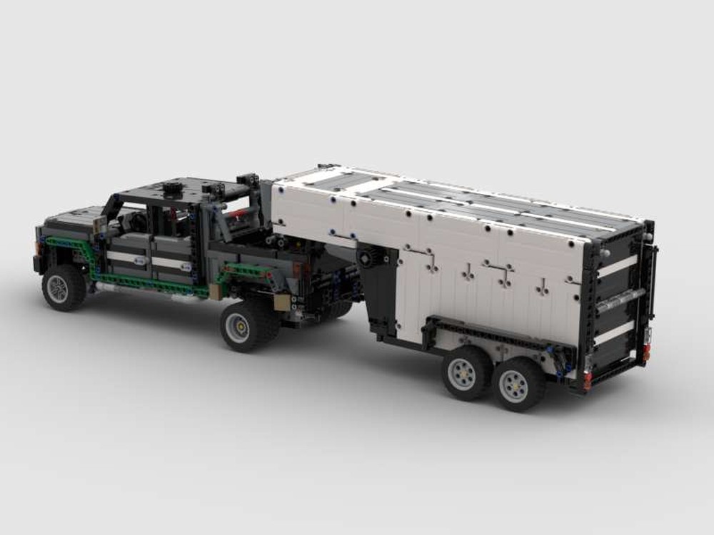 LEGO MOC Ford F-350 Dually Pickup Truck (DRW) with horse trailer/42078 ...