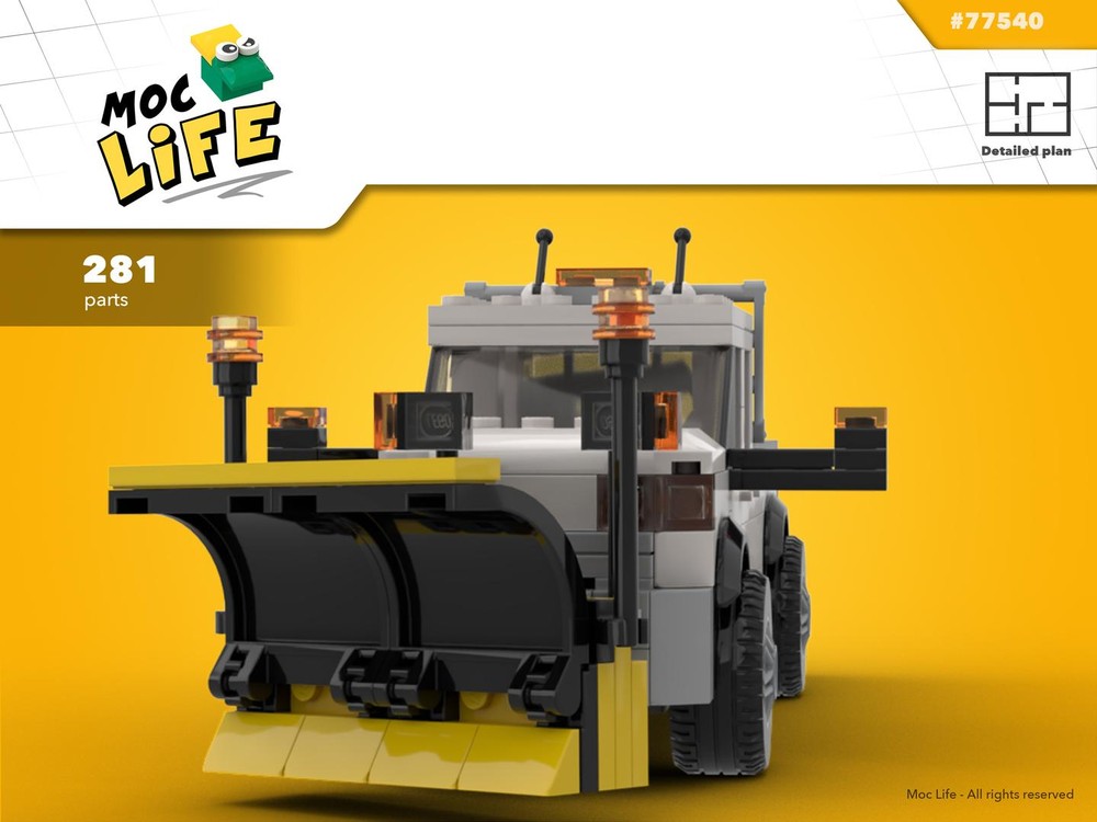 LEGO MOC Ram 1500 quad cab long bed with snowplow by MocLife ...