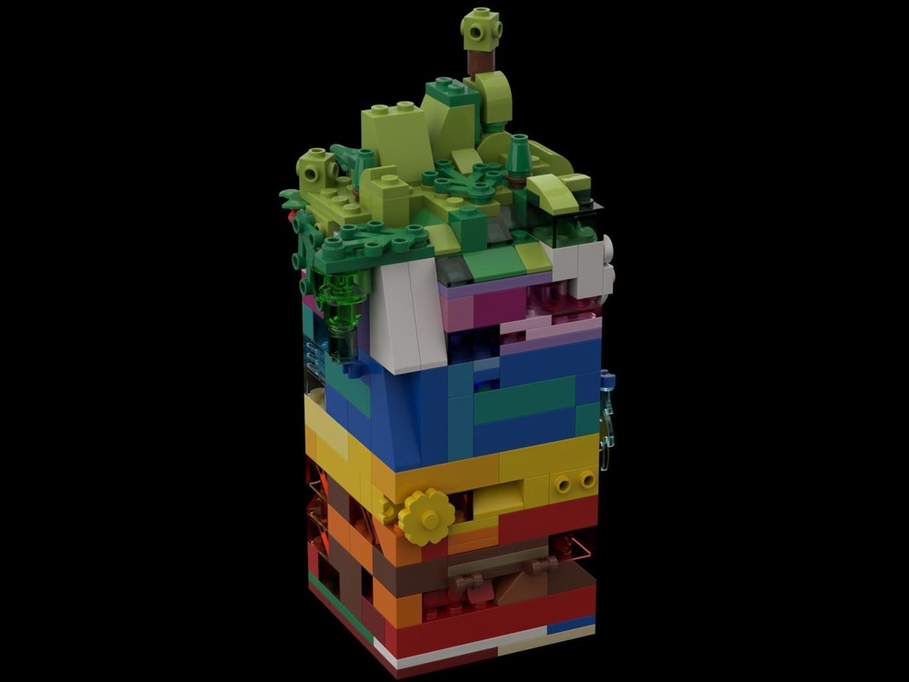 Lego Moc Rainbow Tower By Amusedmoose Rebrickable Build With Lego
