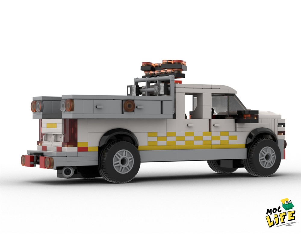 LEGO MOC Chevrolet Silverado 1500 quad cab long bed roadside service by ...