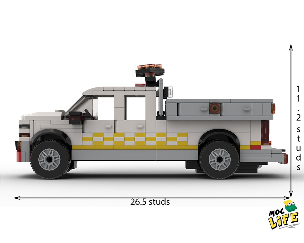 LEGO MOC Chevrolet Silverado 1500 quad cab long bed roadside service by ...