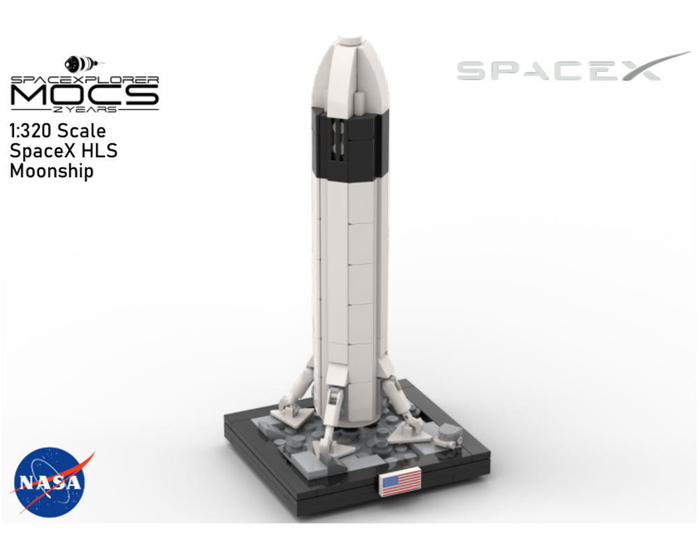LEGO MOC 1:320 SpaceX Artemis HLS Moonship by SpaceXplorer MOCs ...