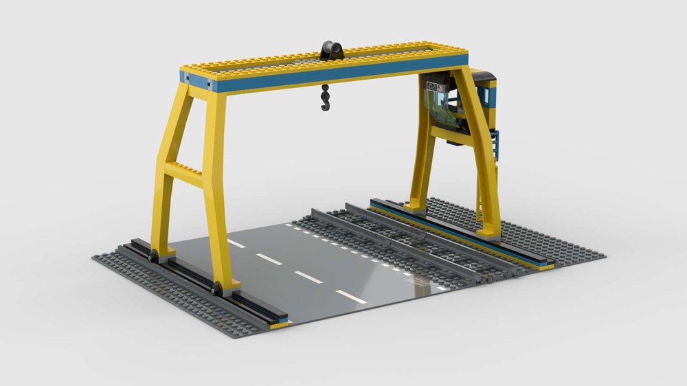 Lego Moc Container Bridge Crane By Lefisch Rebrickable Build With Lego