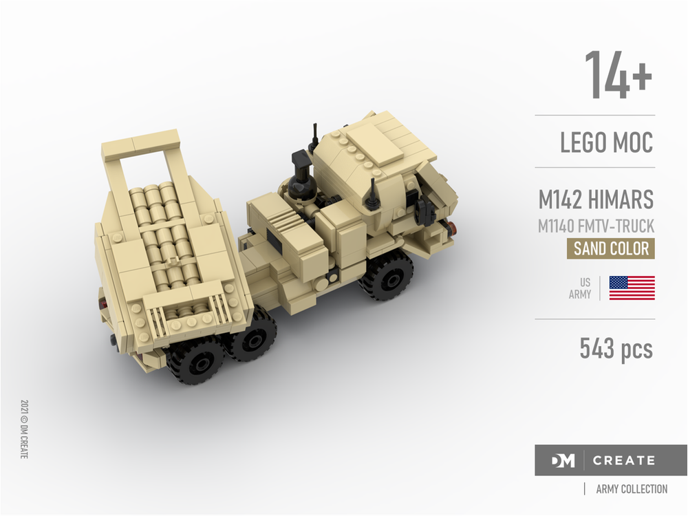 LEGO MOC Army collection - M142 HIMARS - M1140 FMTV-TRUCK (sand color ...