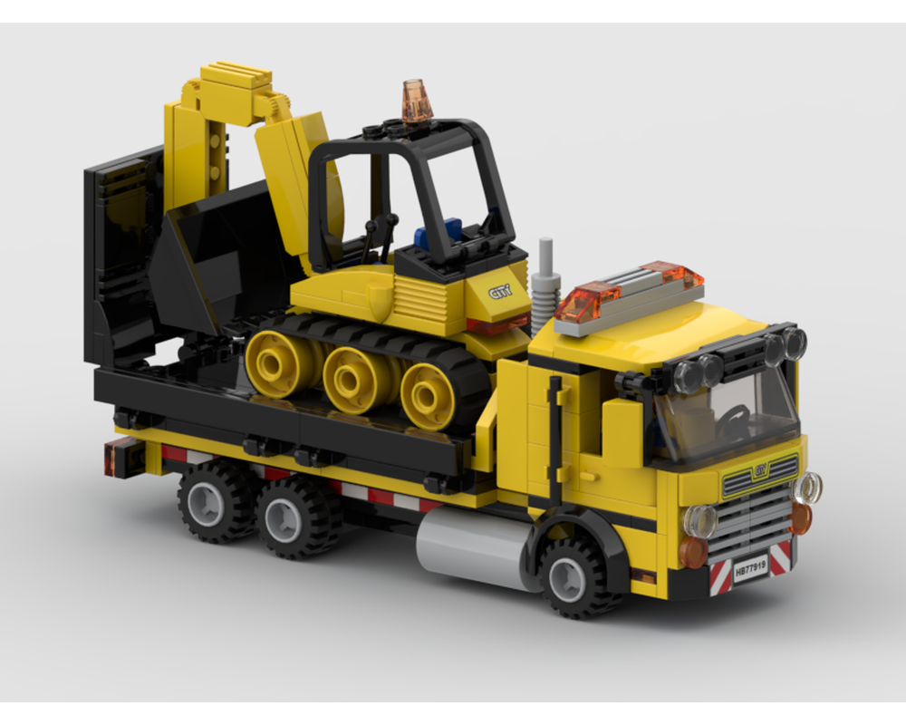 LEGO MOC Mini Excavator Transport by HaulingBricks | Rebrickable ...