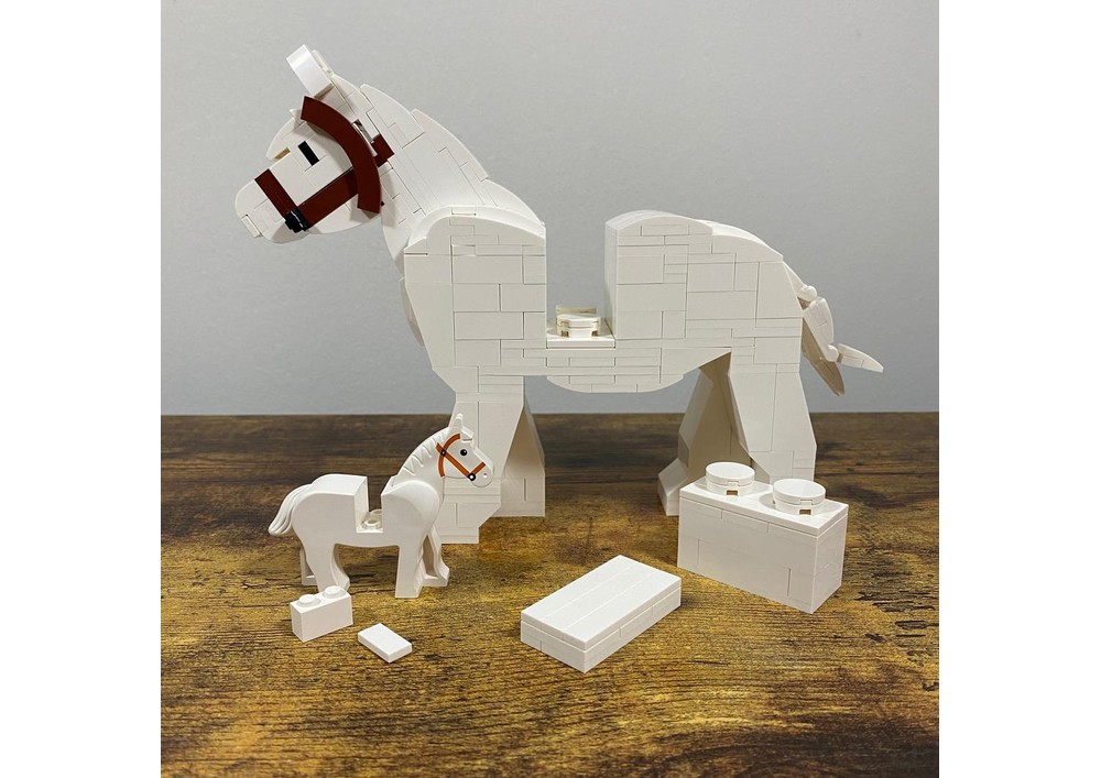LEGO MOC Scaled Lego Horse by KK_Bricks | Rebrickable - Build with LEGO
