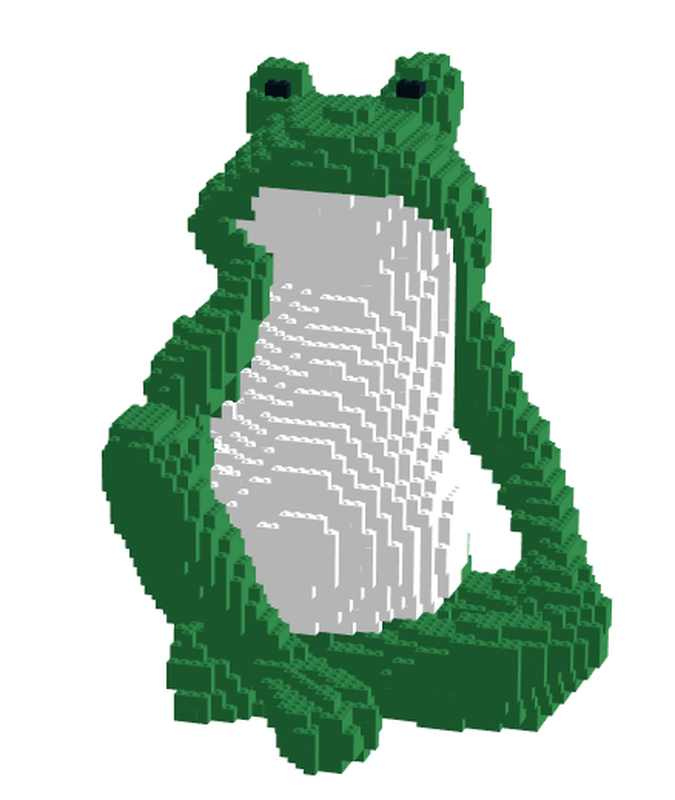 LEGO MOC-77981 Bored Frog Sculpture by HeySv | Rebrickable - Build with ...
