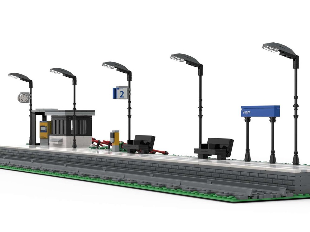 LEGO MOC Vught Train Station Platform 2 by vanderlegofan | Rebrickable ...