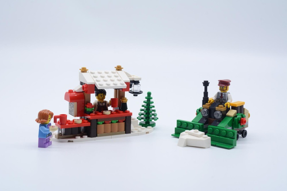 Lego Moc Winter Village Snowy Christmas Stall 40262 By Brickwood