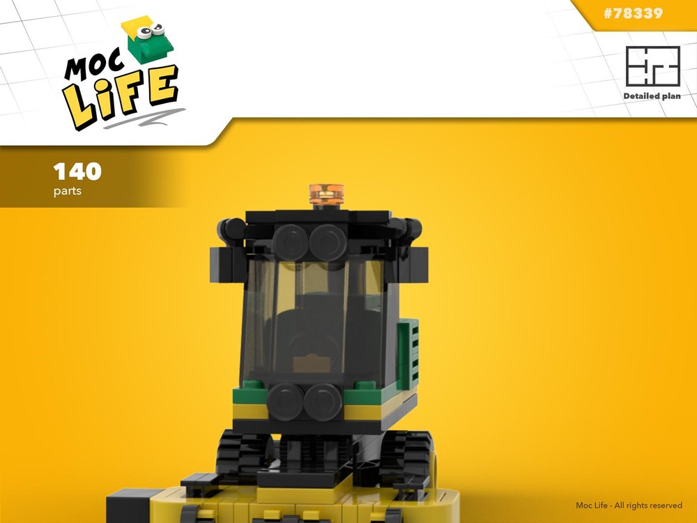 Lego Moc John Deere Front Mower With Cab By Moclife Rebrickable