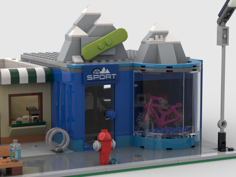 LEGO MOC Shopping Street Modular by KTBrickworks | Rebrickable - Build ...