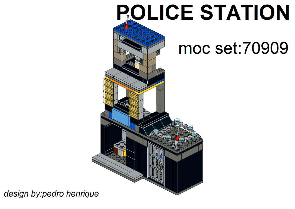 LEGO MOC Police Station - MOC 70909 by Pedro_Henrique | Rebrickable ...