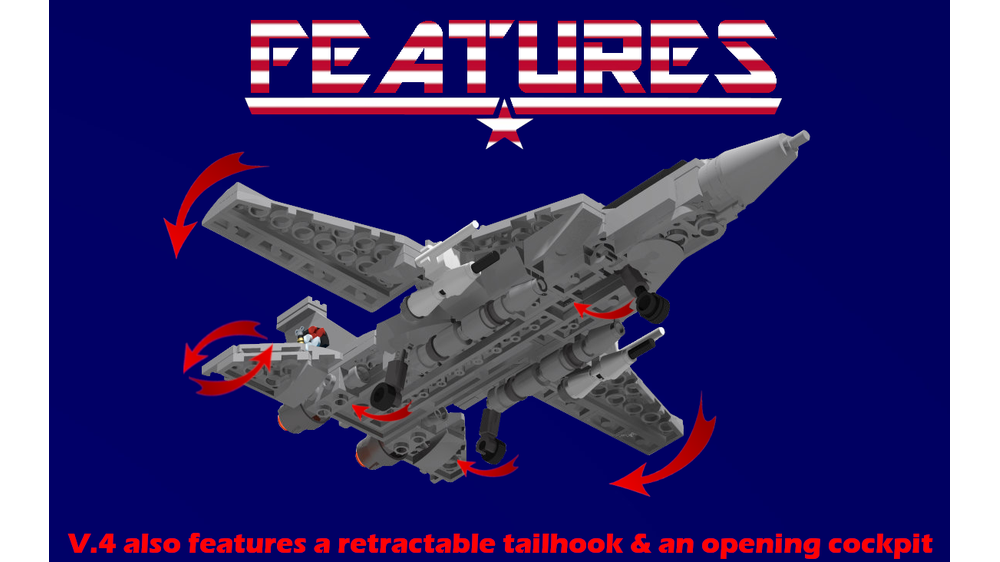 LEGO MOC Top Gun F14 Tomcat (mini/midi) - revision by DoubleBU ...