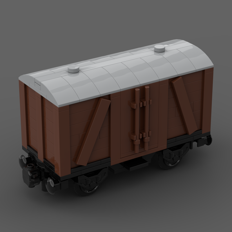 LEGO MOC Box Car,7 stud wide 2axle , Train car for 10277 crocodile ...