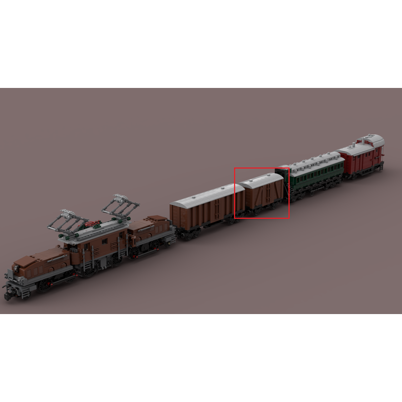 LEGO MOC Box Car,7 stud wide 2axle , Train car for 10277 crocodile ...