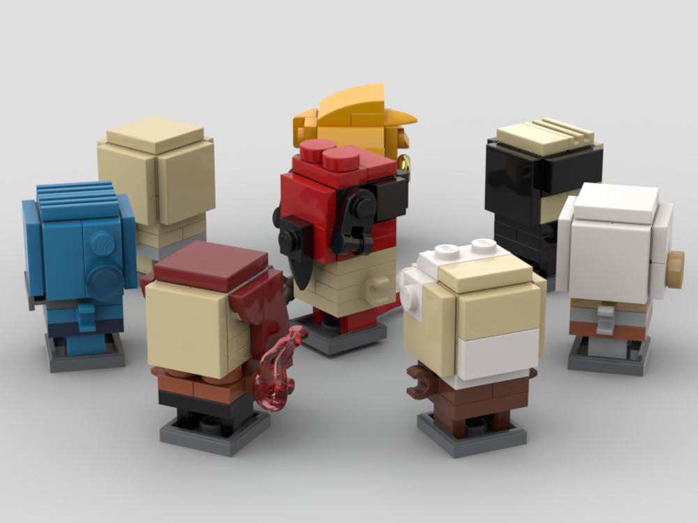 LEGO MOC Mini Brickheadz - BPRD by Thierry | Rebrickable - Build with LEGO