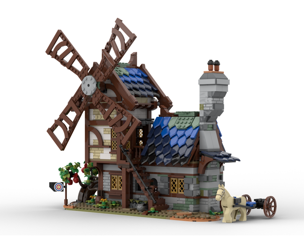 LEGO MOC Medieval Windmill by Gr33tje13 | Rebrickable - Build with LEGO