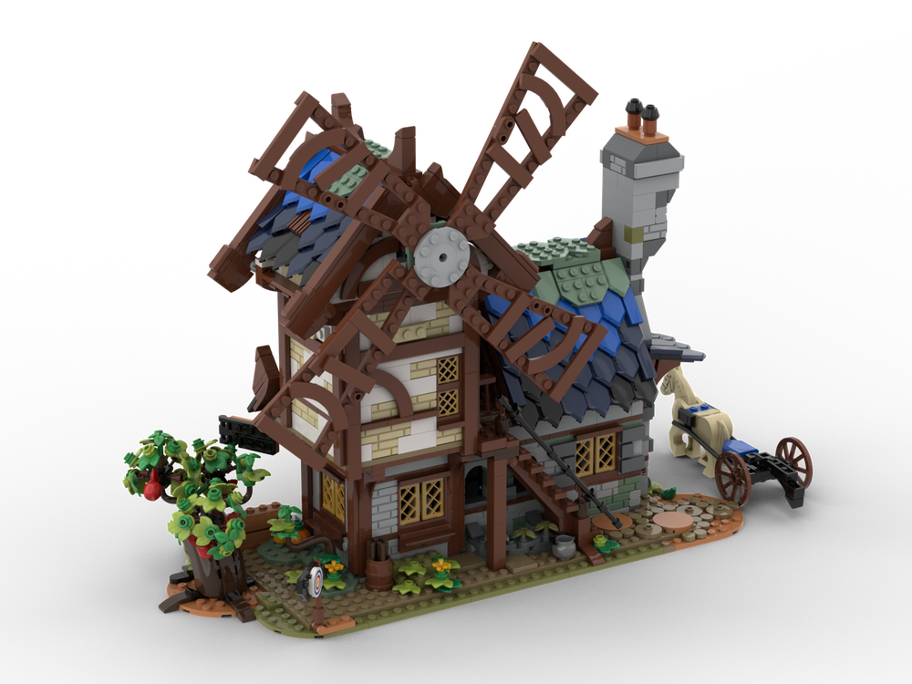 LEGO MOC Medieval Windmill by Gr33tje13 | Rebrickable - Build with LEGO