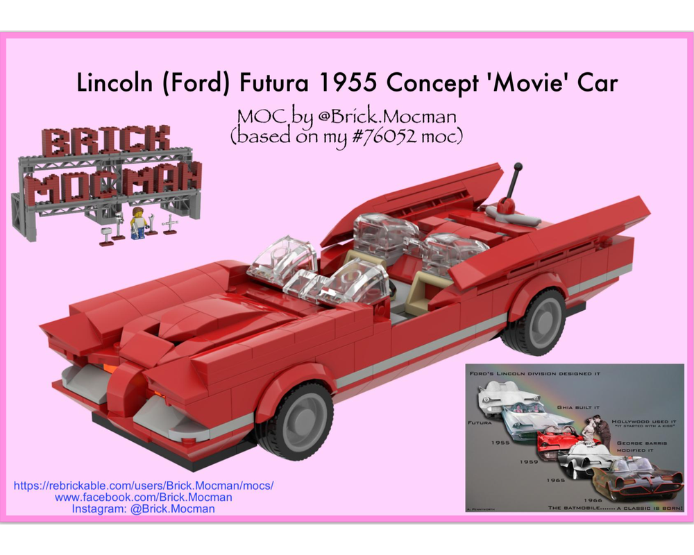 LEGO MOC MOC - Ford (Lincoln) Futura Movie Car - 1955 Red by Brick ...