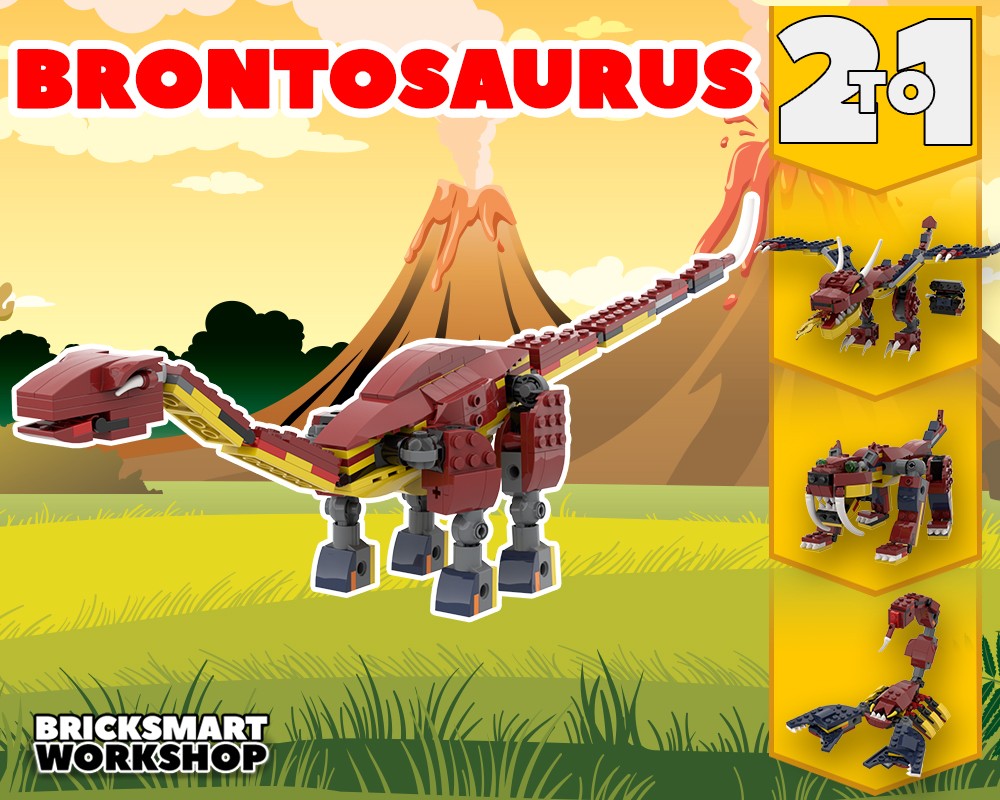 LEGO MOC Brontosaurus 31102 2 to 1 by bricksmartworkshop | Rebrickable ...