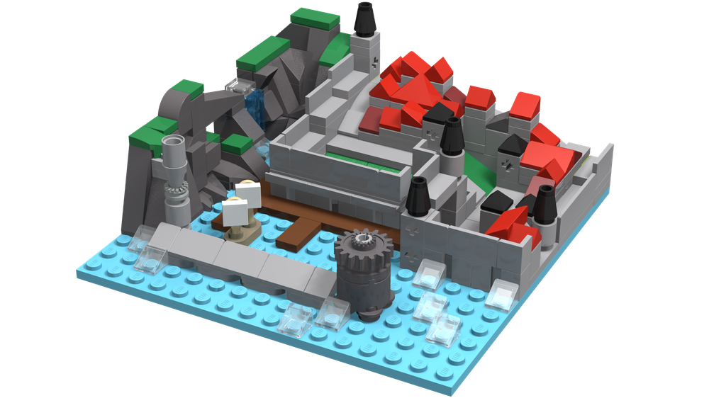 LEGO MOC Micro Scale Castle by the Sea by Famulimus | Rebrickable ...